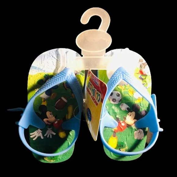 Disney | Shoes | Disney Jr Mickey Mouse Sports Kids Flip Flops Donald ...